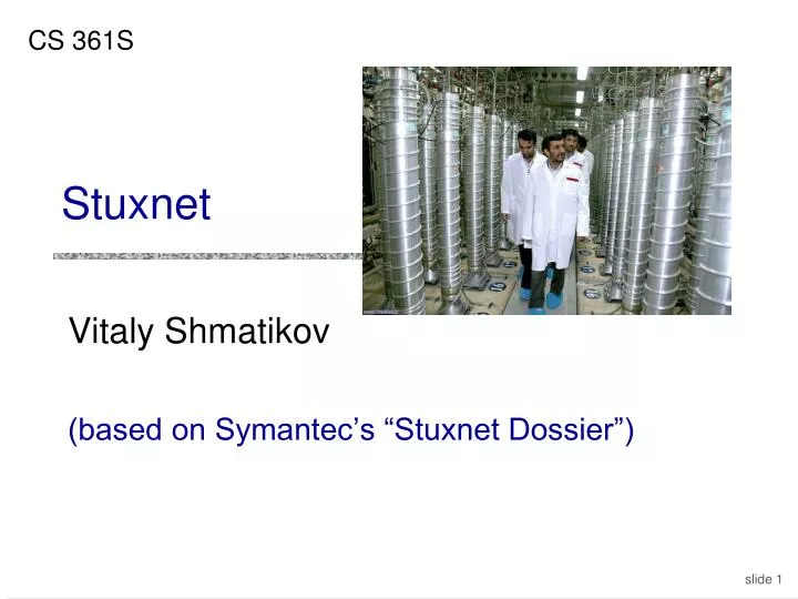 PPT - Stuxnet PowerPoint Presentation, free download - ID:1143597