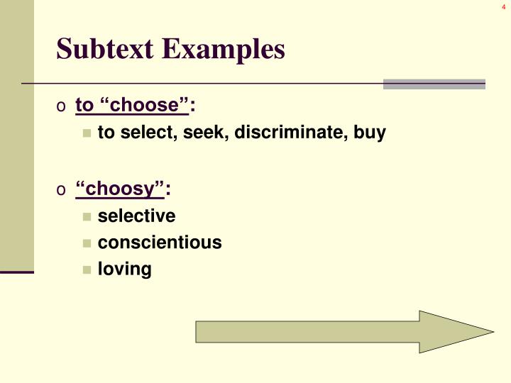 PPT - SUBTEXT PowerPoint Presentation - ID:1144220