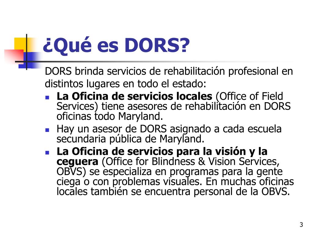 PPT - La División de servicios de rehabilitación (Division of ...