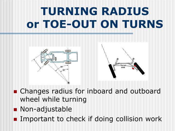 PPT - Camber Caster Toe Steering axis inclination Turning radius ...