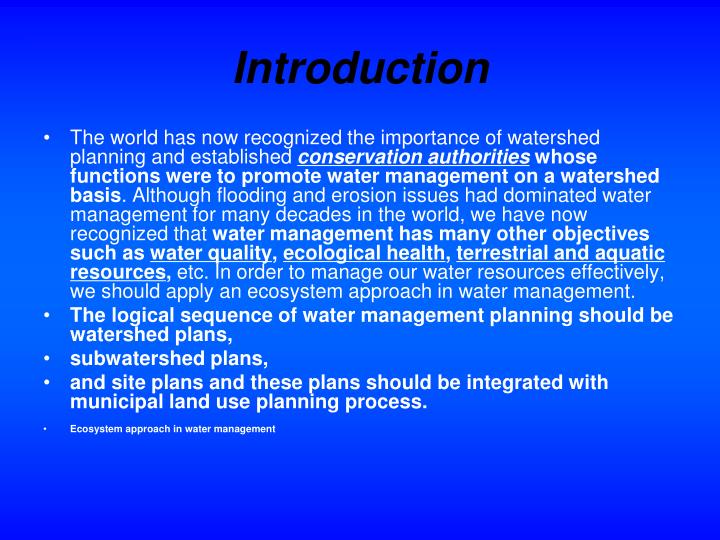 PPT - WATERSHED MANAGEMENT PowerPoint Presentation - ID:1146256