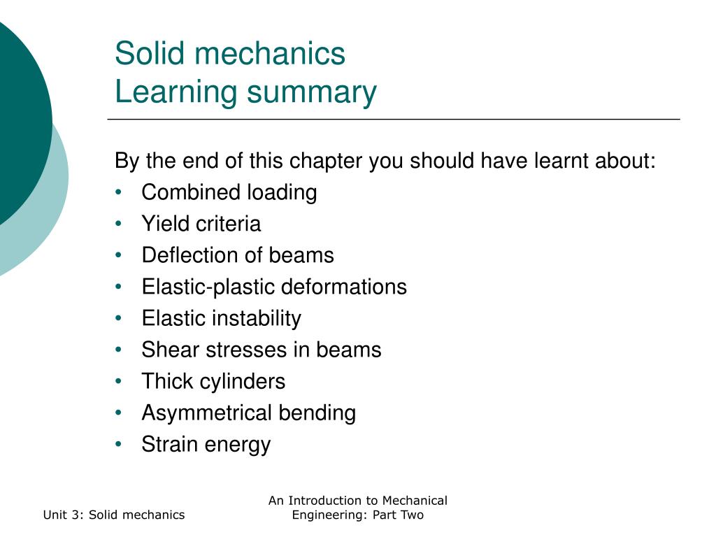 PPT - Solid mechanics Learning summary PowerPoint Presentation, free ... PPT - Solid mechanics Learning summary PowerPoint Presentation, free ...
