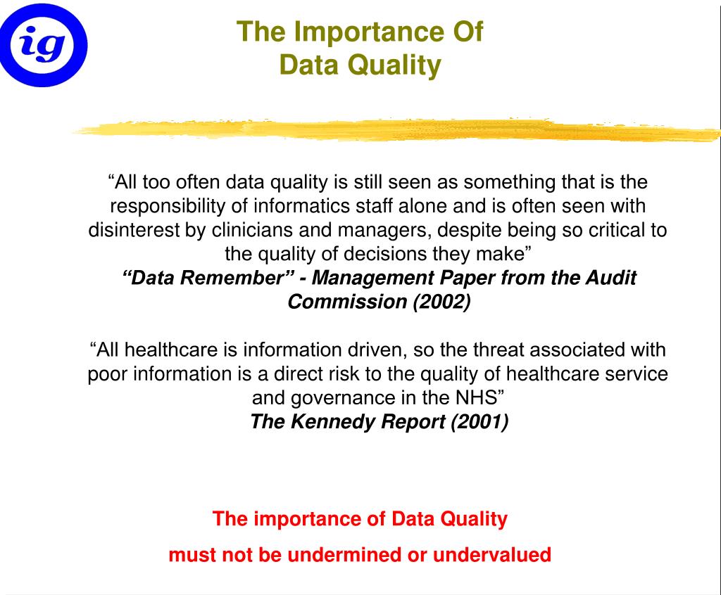 PPT - The Importance Of Data Quality PowerPoint Presentation, free ... PPT - The Importance Of Data Quality PowerPoint Presentation, free ...