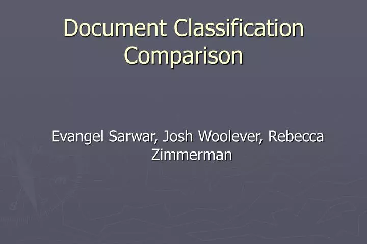 PPT - Document Classification Comparison PowerPoint Presentation, free ...