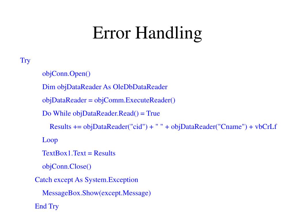 Ppt Coding Adonet Objects Connection Command Datareader Powerpoint Presentation Id1148828