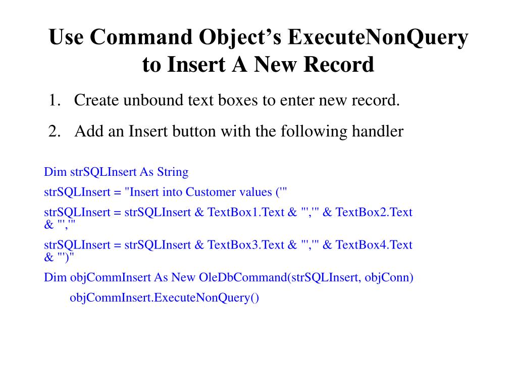Ppt Coding Adonet Objects Connection Command Datareader Powerpoint Presentation Id1148828