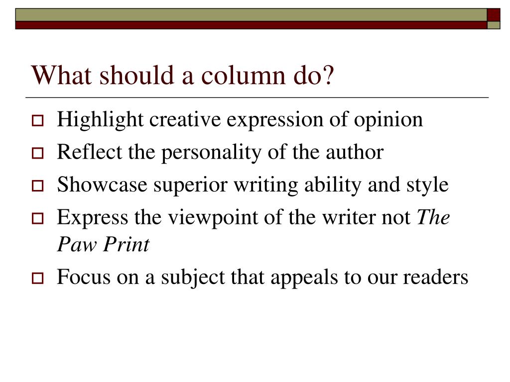 PPT Column Writing PowerPoint Presentation Free Download ID 1149354 PPT Column Writing PowerPoint Presentation Free Download ID 1149354