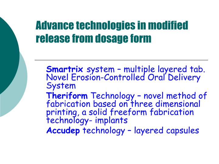 PPT - Techniques - Modulation of drug release from dosage form ...