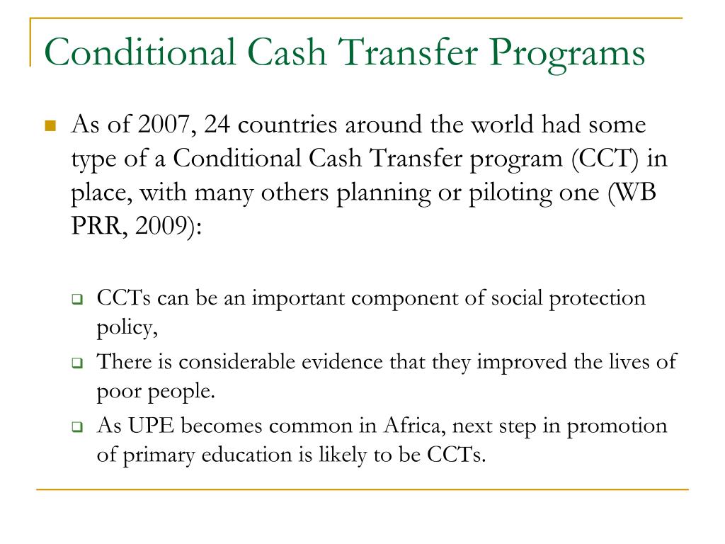 PPT - Impact of CCT on Education and HIV Risk: Evidence from Zomba Cash ...