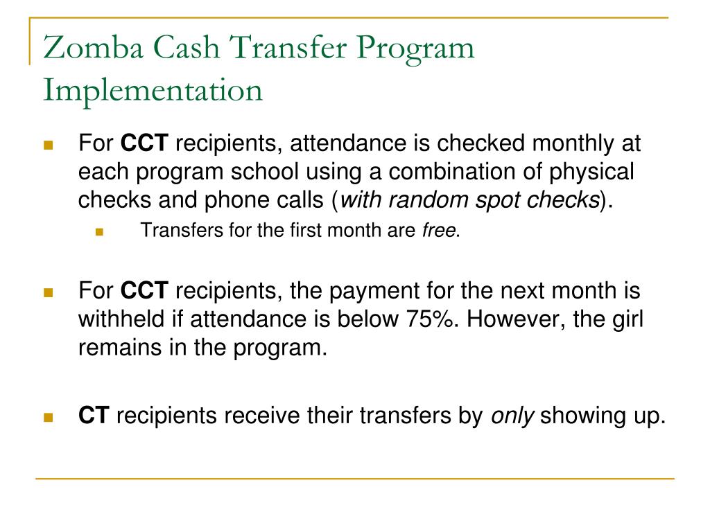 PPT - Impact of CCT on Education and HIV Risk: Evidence from Zomba Cash ...
