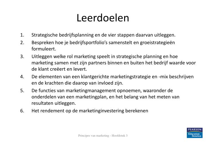 PPT - Hoofdstuk 3 Strategische marketing PowerPoint Presentation - ID ...