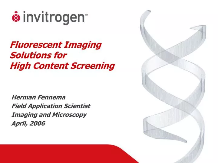 PPT - Fluorescent Imaging Solutions for High Content Screening ...