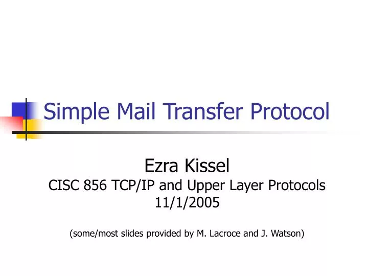 PPT - Simple Mail Transfer Protocol PowerPoint Presentation, free ...