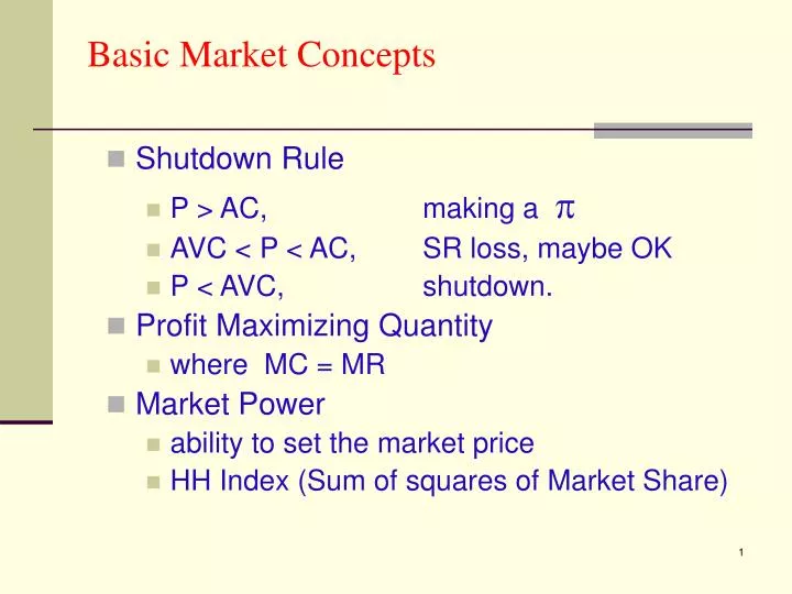 PPT - Basic Market Concepts PowerPoint Presentation, free download - ID ...