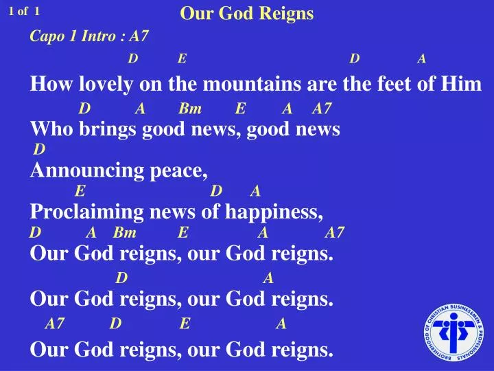 Ppt Our God Reigns Powerpoint Presentation Free Download Id 1152850