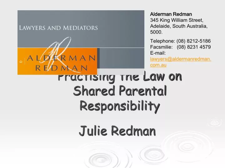 PPT - Practising the Law on Shared Parental Responsibility PowerPoint ...