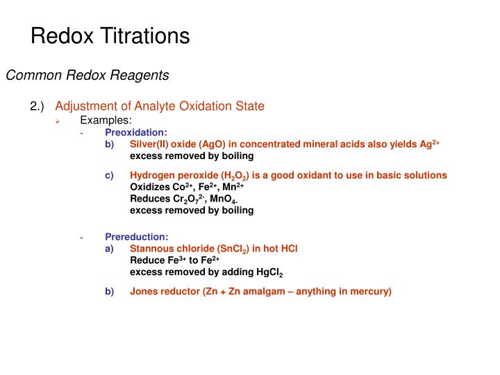 PPT - Redox Titrations PowerPoint Presentation - ID:1154145