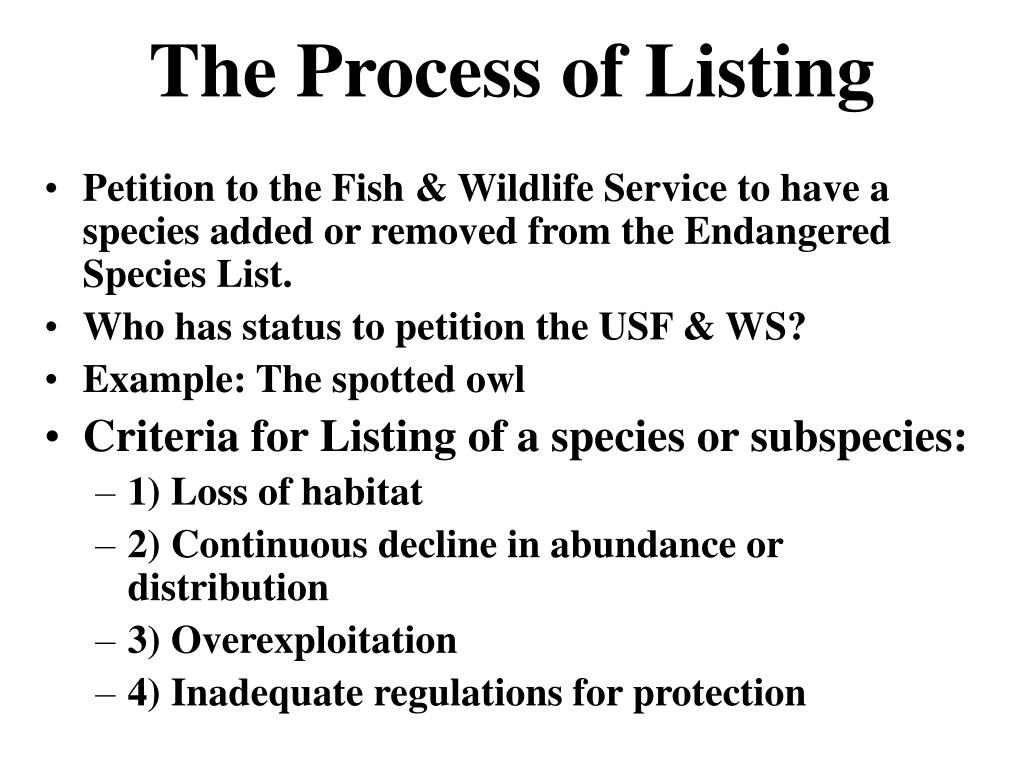 PPT - Endangered Species: Politics and Biology PowerPoint Presentation ...