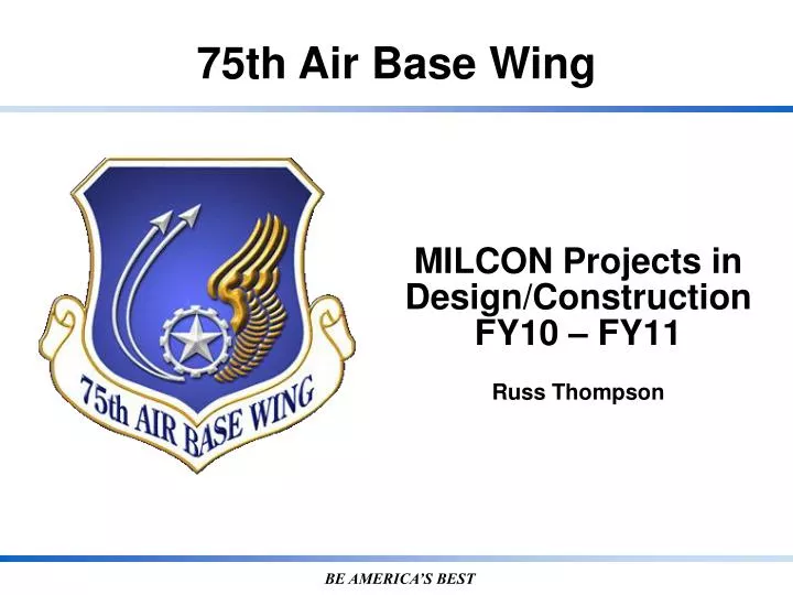 PPT - MILCON Projects in Design/Construction FY10 – FY11 PowerPoint ...
