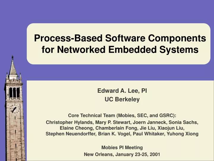 PPT - Process-Based Software Components for Networked Embedded Systems ...