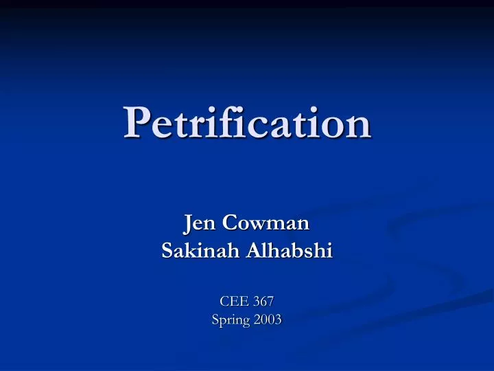 PPT - Petrification PowerPoint Presentation, free download - ID:1155858