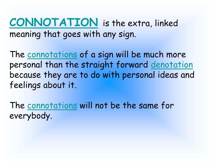 PPT - Denotation Connotation PowerPoint Presentation - ID:1155935