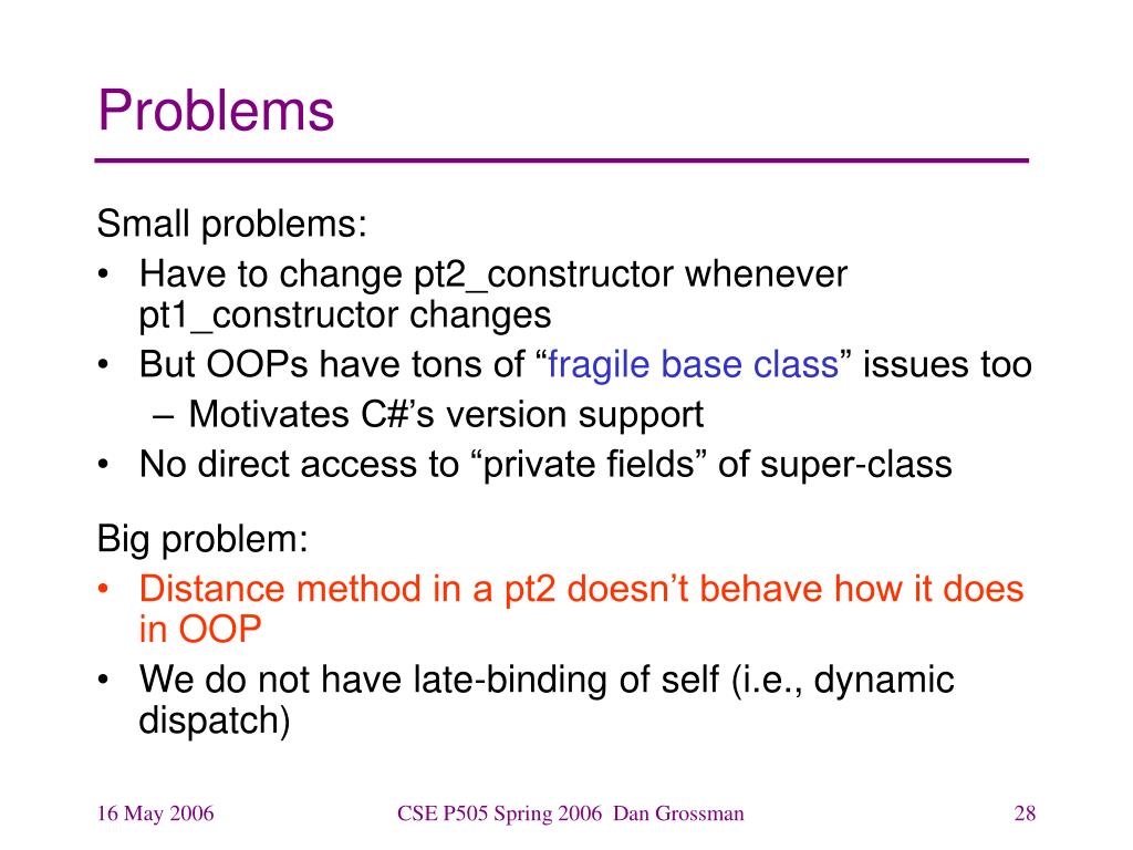 Ppt Csep505 Programming Languages Lecture 8 Types Wrap Up Object Oriented Programming