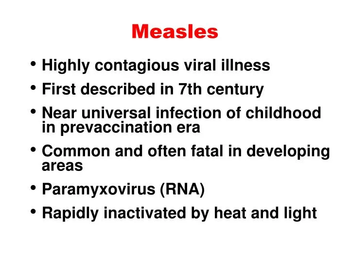 PPT - Measles PowerPoint Presentation, free download - ID:1156323 PPT - Measles PowerPoint Presentation, free download - ID:1156323