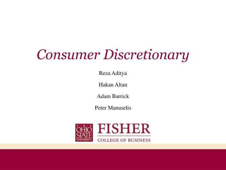 PPT - Consumer Discretionary PowerPoint Presentation, free download ...