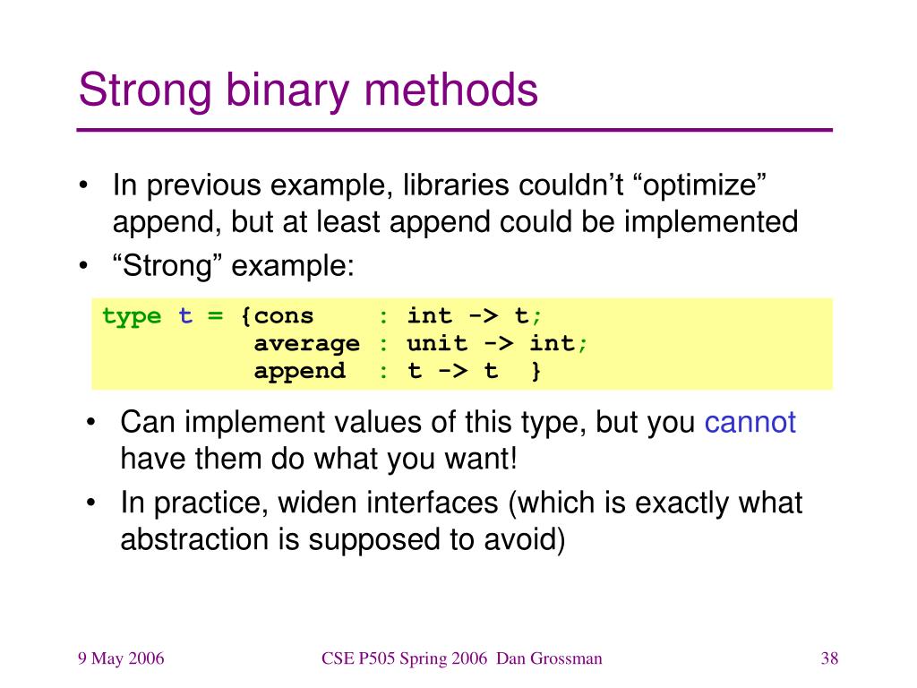 Ppt Csep505 Programming Languages Lecture 7 Coercions Type Variables Type Inference