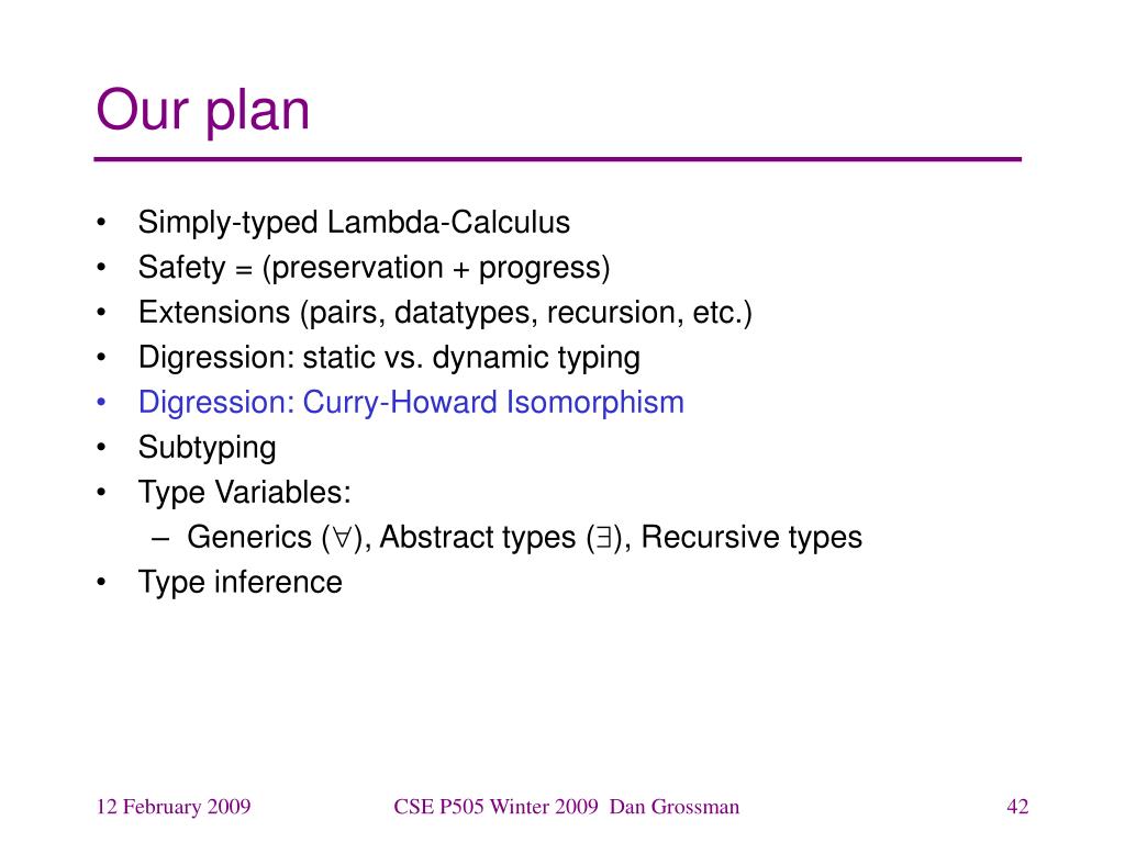 Ppt Csep505 Programming Languages Lecture 6 Types Types And Subtypes Powerpoint