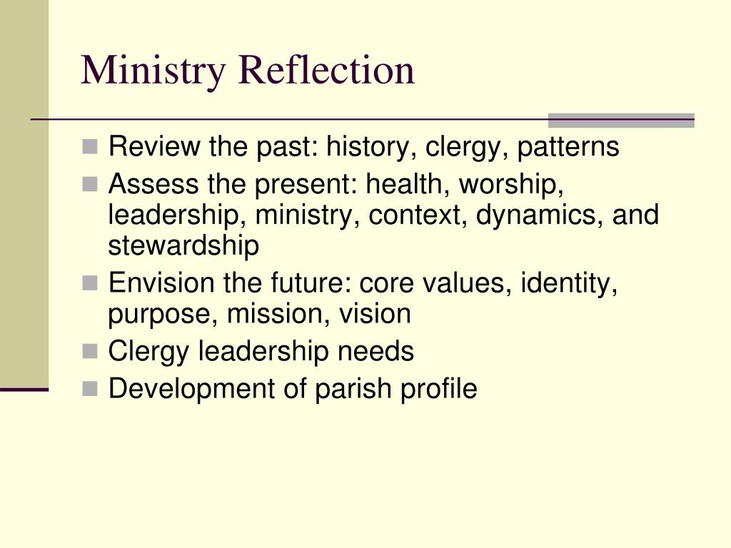 PPT - Transitions of Clergy Leadership in Mission Congregations ...