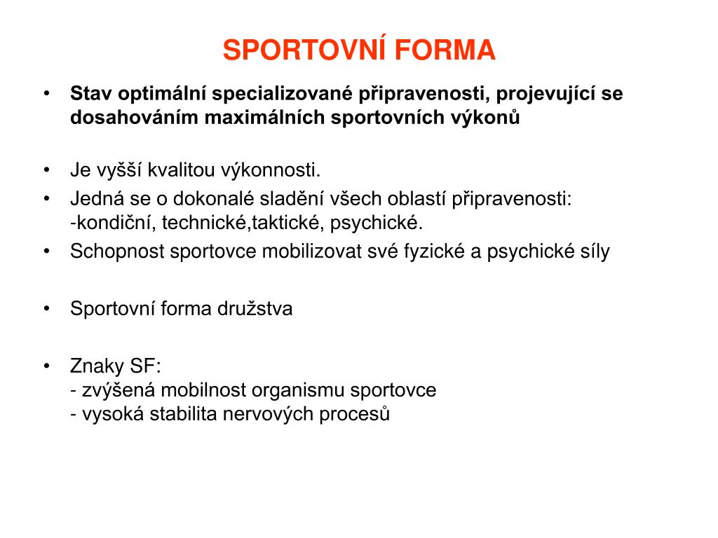 PPT - Sportovní výkon, sportovní výkonnost PowerPoint Presentation - ID ...