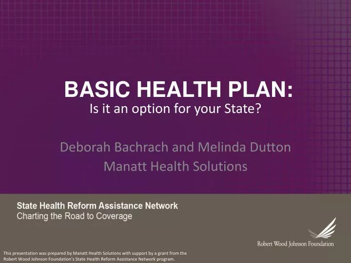 PPT - BASIC HEALTH PLAN: PowerPoint Presentation, free download - ID ...