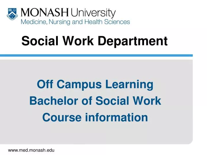 PPT - Social Work Department PowerPoint Presentation, free download ...