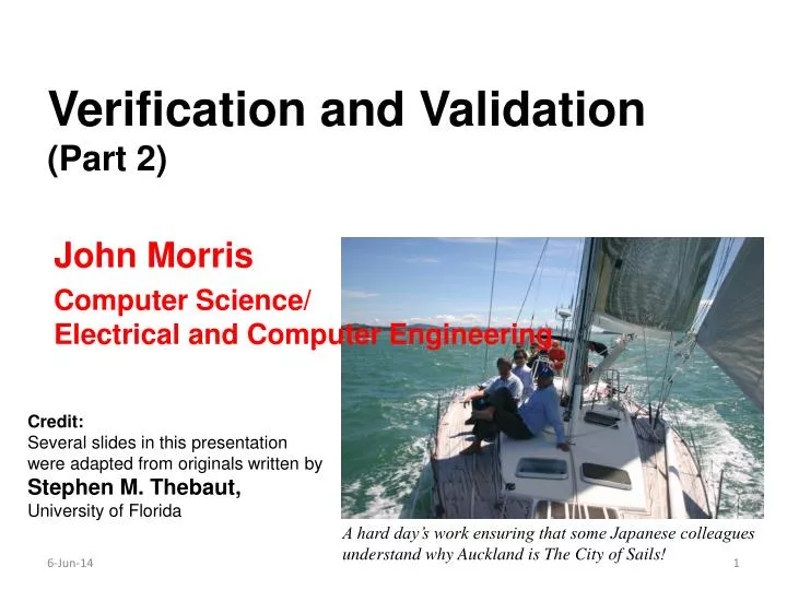 PPT - Verification and Validation (Part 2) PowerPoint Presentation ...