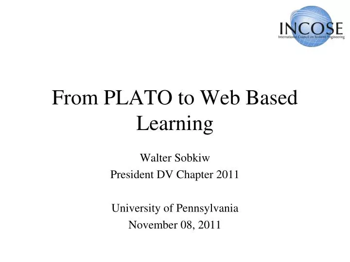 PPT - From PLATO to Web Based Learning PowerPoint Presentation, free ...