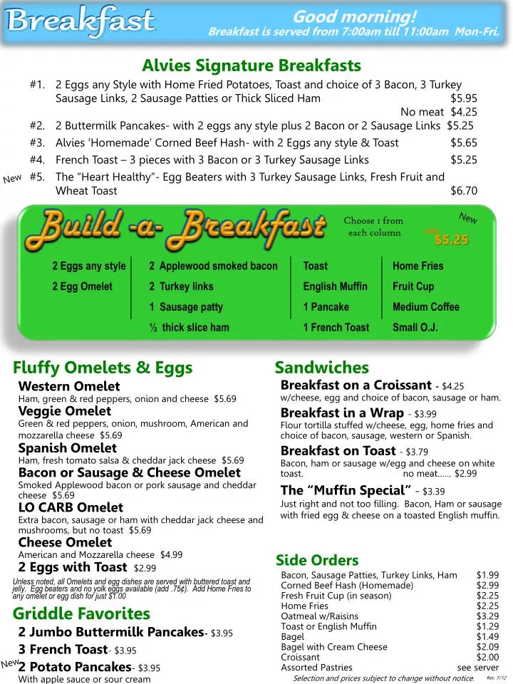 PPT - Alvies Signature Breakfasts PowerPoint Presentation, free ...