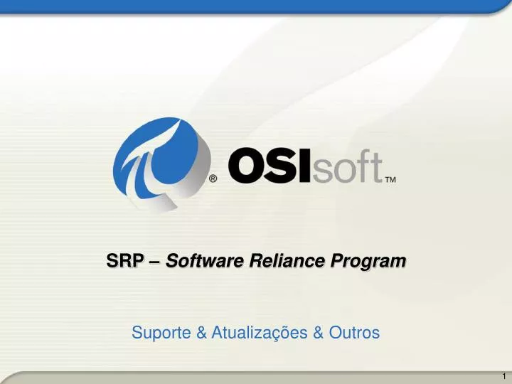 PPT - SRP – Software Reliance Program PowerPoint Presentation, free ...