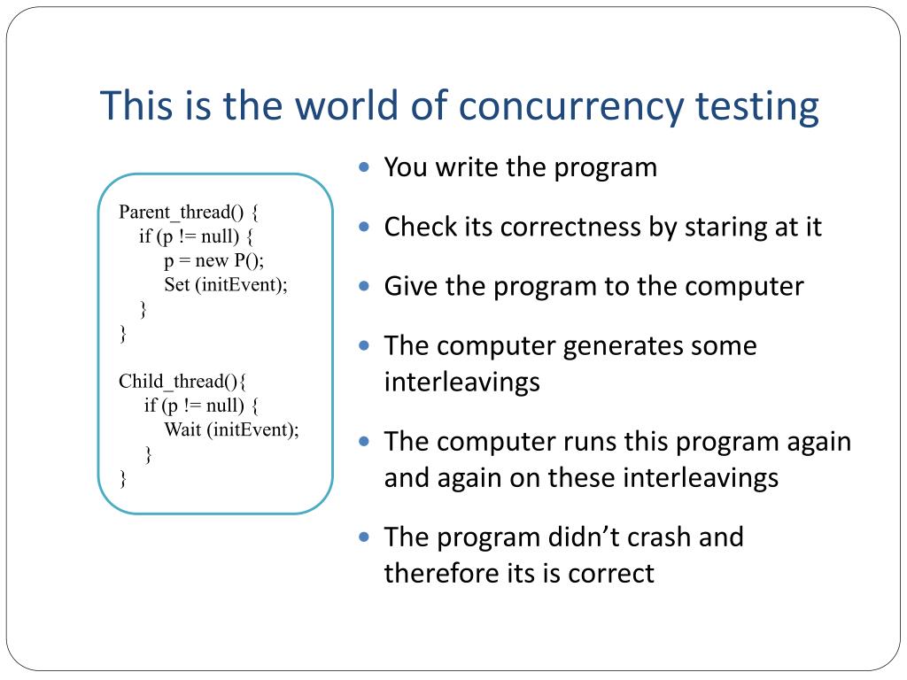 Ppt Concurrency Testing Challenges Algorithms And Tools Powerpoint Presentation Id1166243