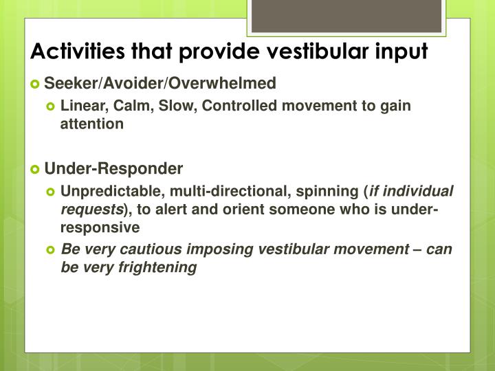 PPT - Sensory Integration: Theory, Disorders, Interventions PowerPoint ...