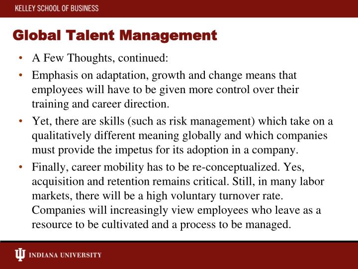 PPT - The Challenge of Global Talent Management PowerPoint Presentation ...