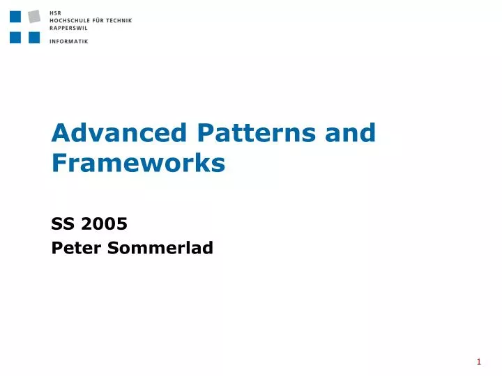 PPT - Advanced Patterns and Frameworks PowerPoint Presentation, free ...