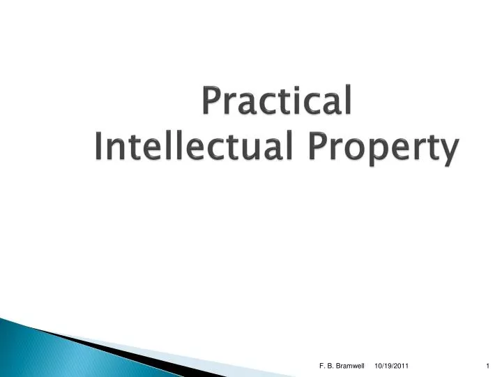 PPT - Practical Intellectual Property PowerPoint Presentation, free ...
