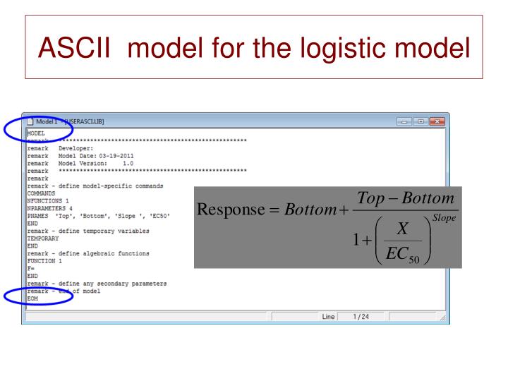 PPT - Exercise 9 Building and validation of a non linear calibration curve (logistic model) for ...