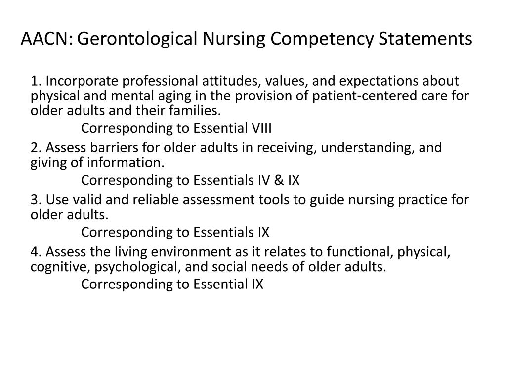PPT - American Academy of College of Nursing (AACN) on Geriatric ...