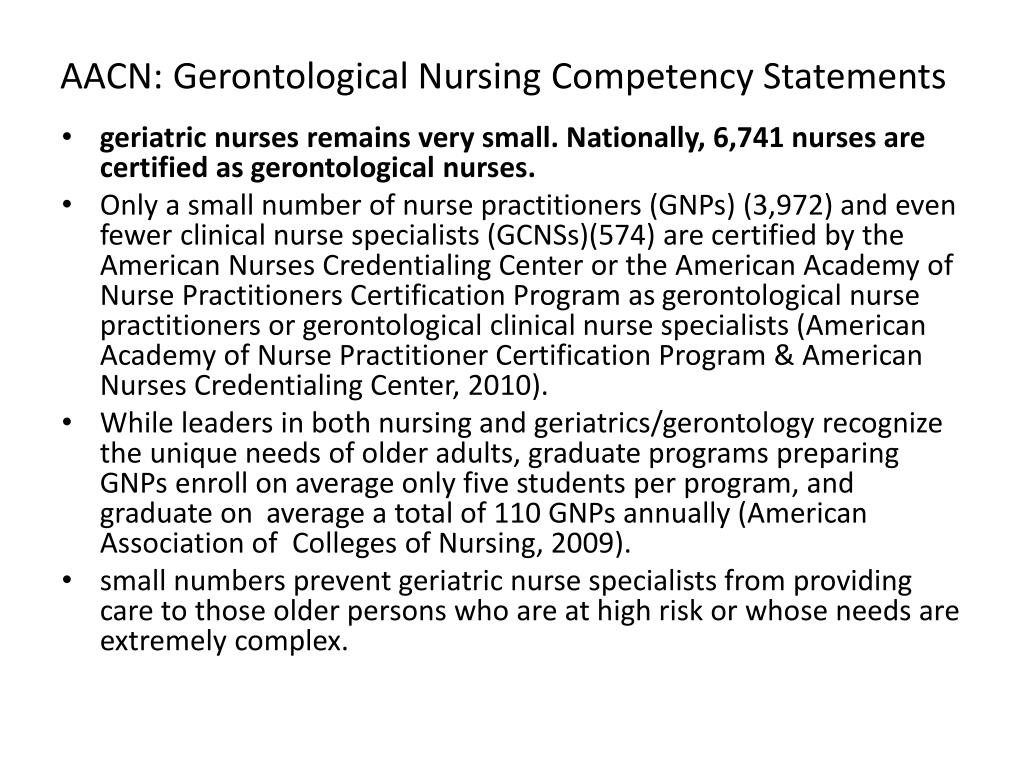 PPT - American Academy of College of Nursing (AACN) on Geriatric ...