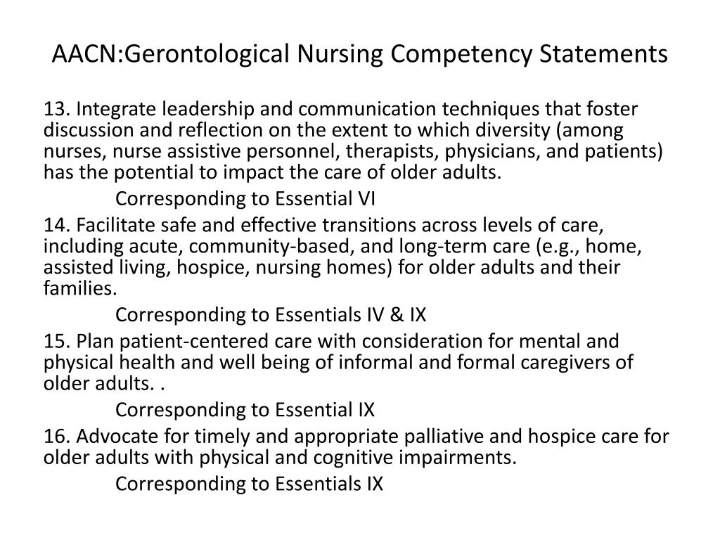 PPT - American Academy of College of Nursing (AACN) on Geriatric ...