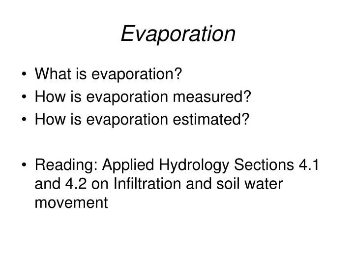 PPT - Evaporation PowerPoint Presentation, free download - ID:1171153