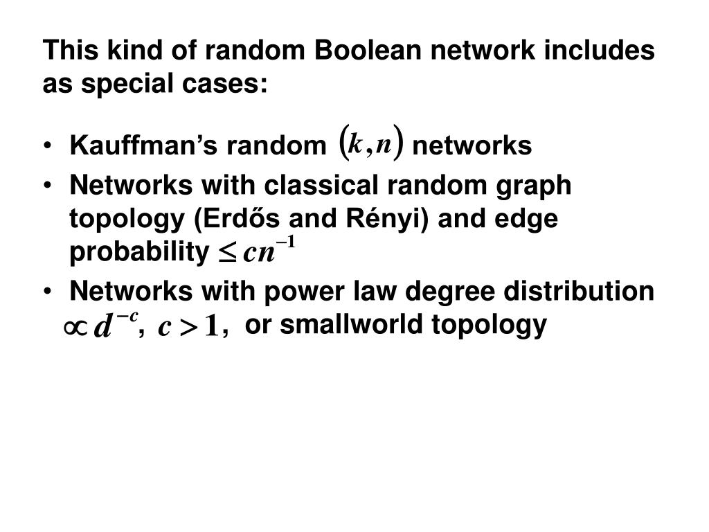 Ppt Dynamics Of Random Boolean Networks Powerpoint Presentation Free